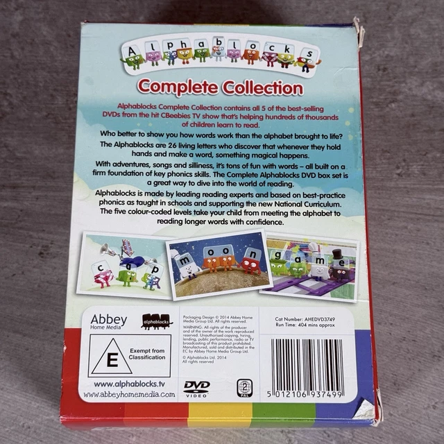 ALPHABLOCKS COMPLETE COLLECTION DVD Box Set - CBeebies Learn Phonics ...
