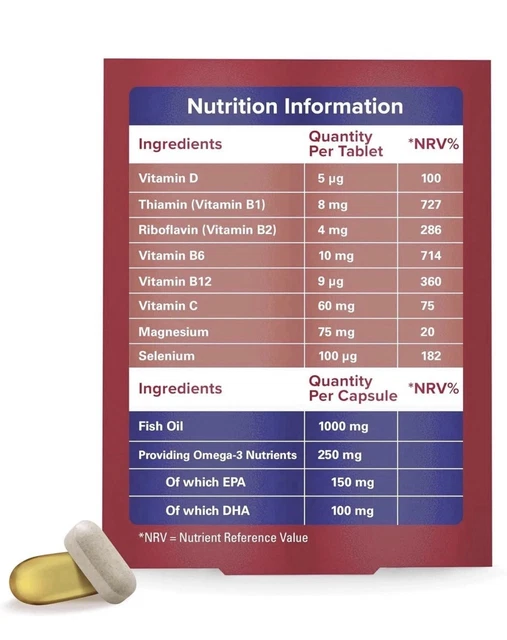 SEVEN SEAS PERFECT7 Man Plus Multivitamin Duo Tablets Omega-3 Capsules ...