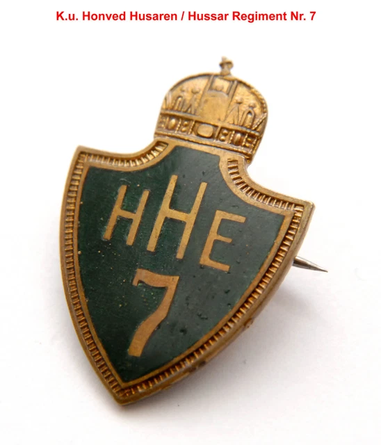 K.U.K KAPPENABZEICHEN,HONVED HUSAREN Regiment Nr. 7,kuk cap badge ...