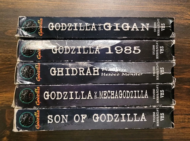 GODZILLA VHS BOX Set. 5 Godzilla films. Box no longer present. $14.99 ...