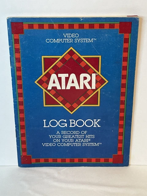 VINTAGE 1982 ATARI Video Game Computer System Log Book Insert Only ...