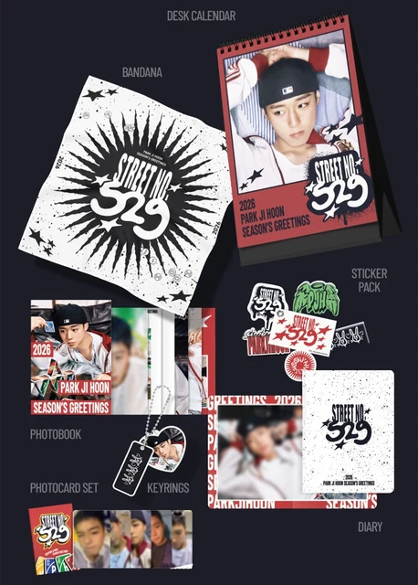 PARK JI HOON 2026 SEASONS GREETINGS [STREET NO.529] / Full Set+POB K ...