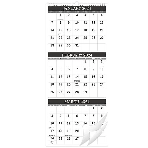 2024 WALL CALENDAR – JAN.2024 - DEC.2024 3 Month Calendar Vertical ...