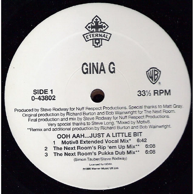 GINA G - Ooh Aah... Just A Little Bit (Vinyl 12" - 1996 - US - Original) EUR 13,99 - PicClick FR
