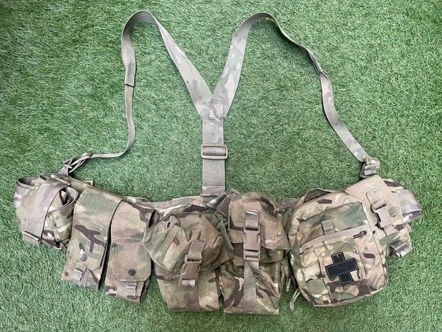 BRITISH ARMY VIRTUS MOLLE CHASSIS HIP BELT WEBBING & POUCHES MTP Camo ...