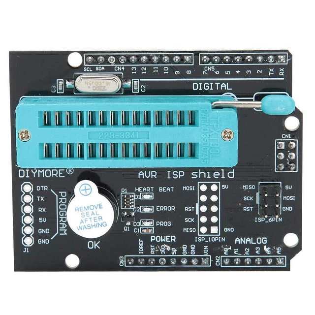 AVR ISP SHIELD Burning Burn Bootloader ATmega328 Programmer for Arduino ...