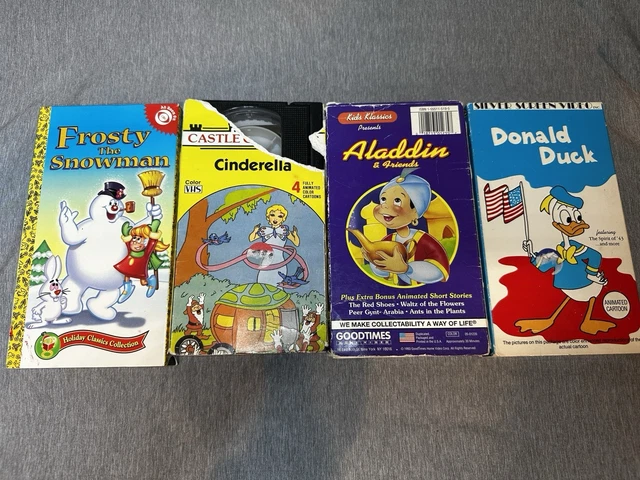 SILVER SCREENS VIDEO Animation Set- VHS - Donald Duck, Cinderella ...