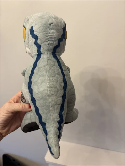 JURASSIC WORLD CAMP Cretaceous Baby Raptor 'Blue' Soft Toy Plush Approx ...