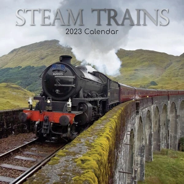 STEAM TRAINS 2023 Square Wall Calendar - 16 Month Premium Planner £9.99 ...