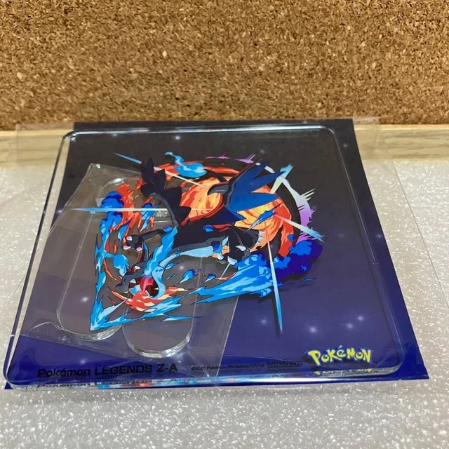 POKEMON LEGENDS Z-A Acrylic Coaster Mega Charizard X & Sticker Rakuten ...