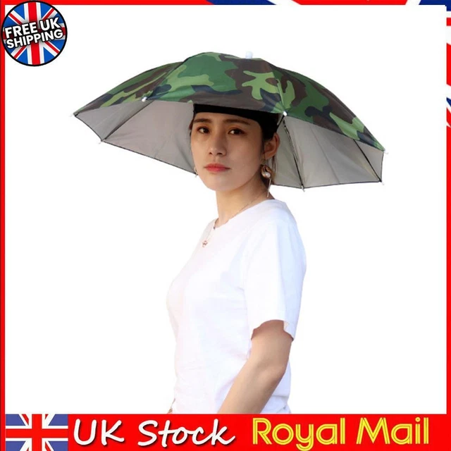 UMBRELLA HAT HANDS Free Fishing Umbrella Cap 27 Inch Diameter Fishing ...