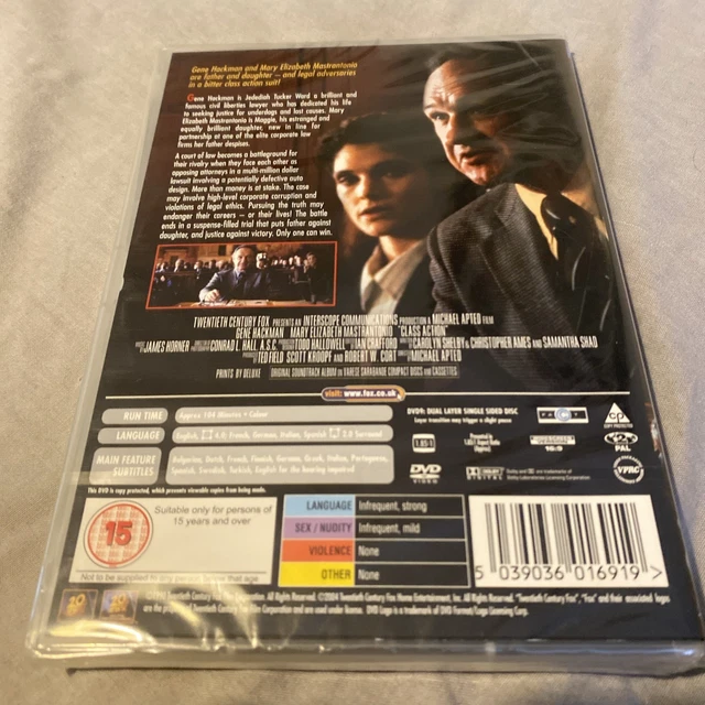 CLASS ACTION DVD Gene Hackman, Mary Elizabeth Mastrantonio 1990 Drama ...