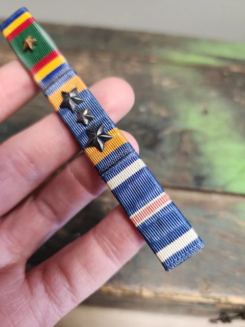 WWII US NAVY Marine Corps Air Medal DFC Fat Ribbon Pin Set $135.02 ...