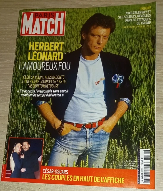 REVUE PARIS MATCH N° 3957 MARS 2025 HERBERT LEONARD couverture EUR 5,80 ...