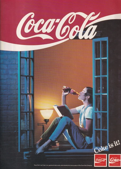VINTAGE EARLY 1990S Coca-Cola Advert - Miniature Poster/Magazine ...