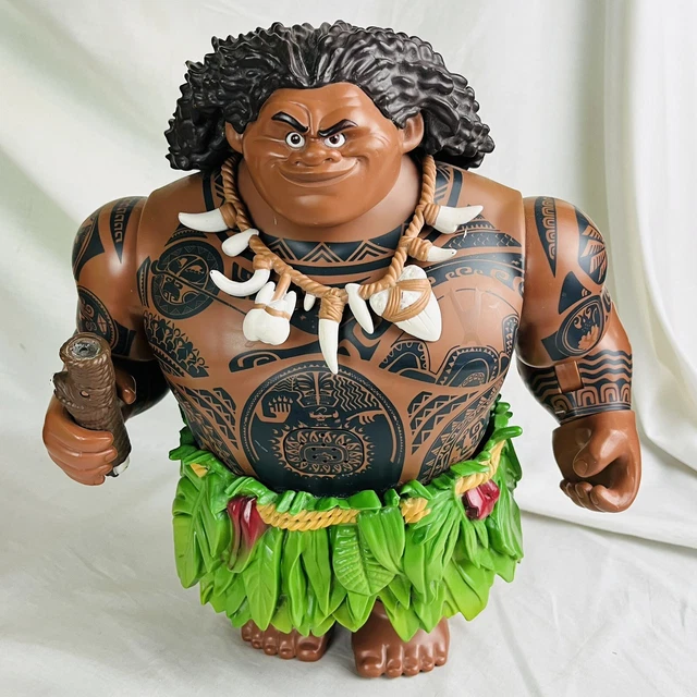 DISNEY TALKING MAUI Figure Missing Fish Hook Moana Disney Store 12" Toy ...