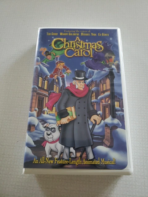 A CHRISTMAS CAROL VHS Tape 1997 Clamshell Animated Tim Curry In VGC £2. ...
