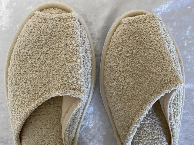 VINTAGE 70S BARRY ANGEL TREADS BEIGE SLIP ON SLIDES SCUFFS SLIPPERS sz ...