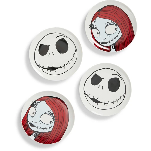 ~DISNEY~NIGHTMARE BEFORE CHRISTMAS Plates Set of 4 ~ Jack Skellington ...