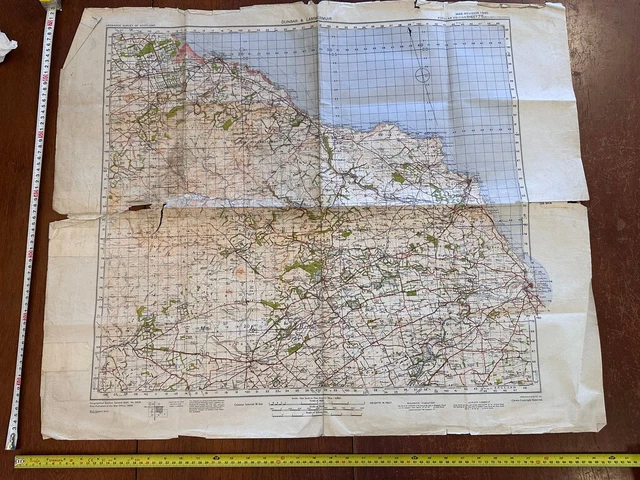 ORIGINAL WW2 BRITISH Army GSGS Map of Scotland - Dunbar & Lammermuir £ ...