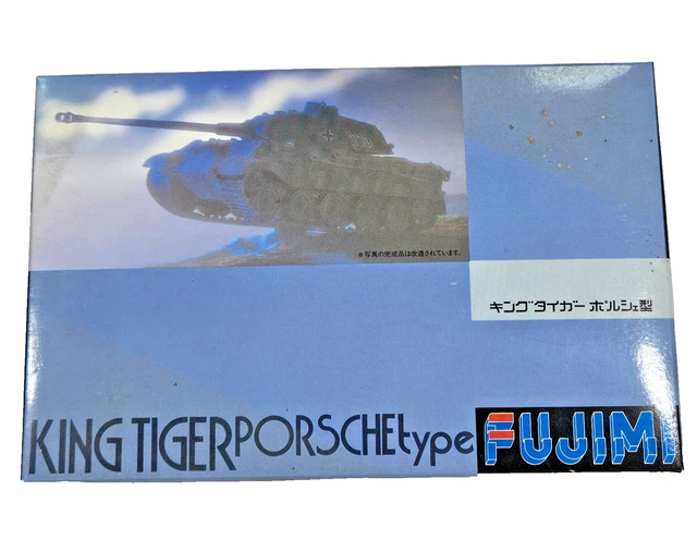 FUJIMI KING TIGER Porsche Type 1/76 Scale WWII German Tank Model Kit ...