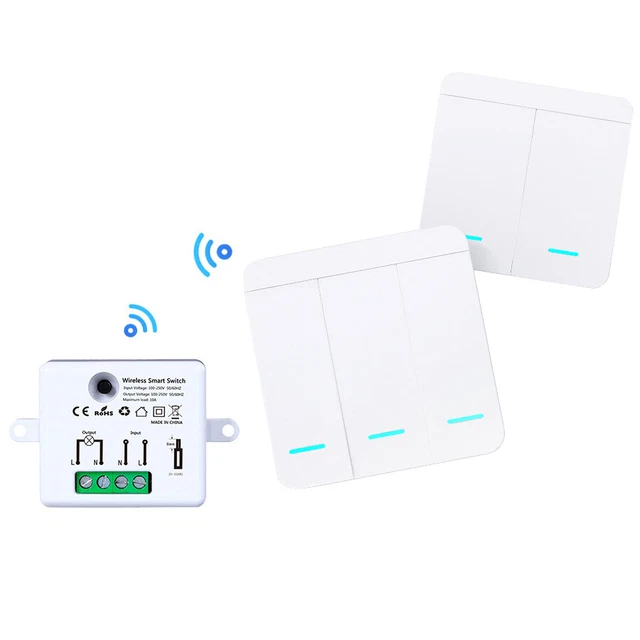 SMART WIRELESS LIGHTS Switch and Receiver Kit ON/OFF Remote Control ...