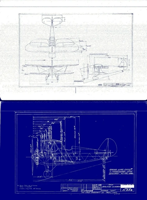 WACO AIRCRAFT BLUEPRINT Plan drawings 24000 Vintage DVD Download 1920's ...