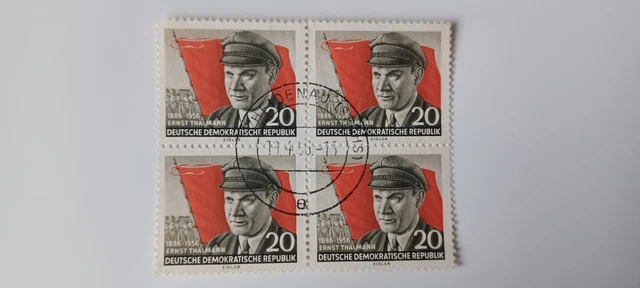 BRIEFMARKEN DDR 1956 70. Geburtstag Ernst Thälmann Mi 520 gestempelt 13.4.56 EUR 1,00 - PicClick DE
