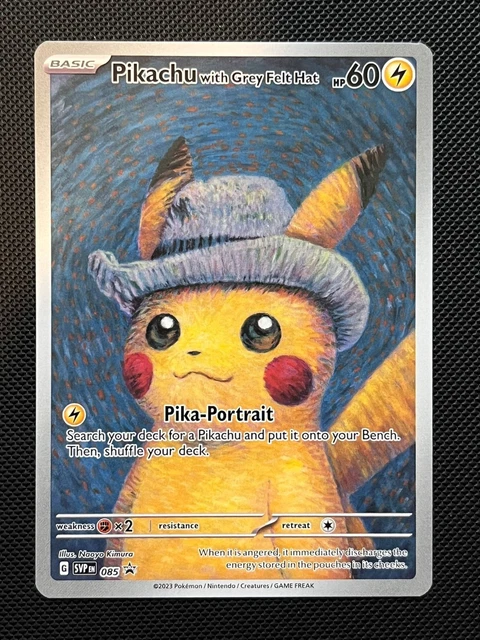 PIKACHU WITH GREY Felt Hat Pokemon Van Gogh SVP 085 £338.18 - PicClick UK