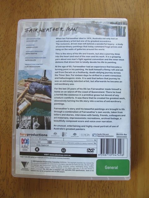 FAIRWEATHER MAN DVD Ian Fairweather Australian Painter Pal Region 4 Aus ...