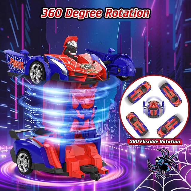 SPIDER TRANSFORMING RC Car Robot, 1:18 Remote Control Racing Toy £22.43 ...