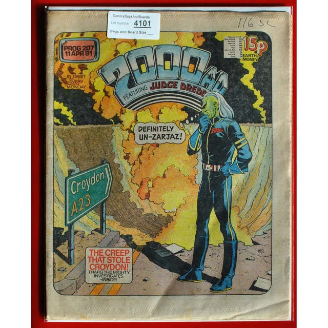 2000AD PROG 207 Judge Dredd 2nd Chopper Appearance 11 4 81 UK 1981 (lot ...