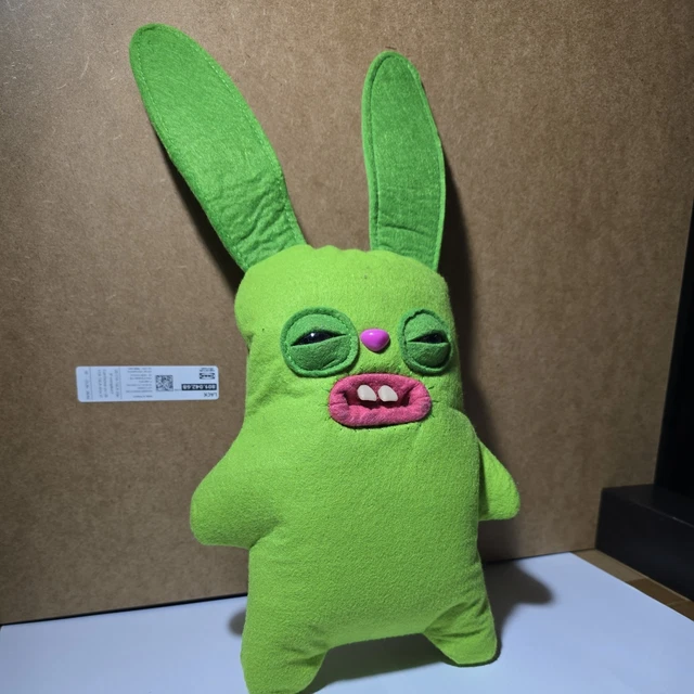 FUGGLER FUNNY UGLY Monster Rabid Rabbit Green 8" Soft Toy Plush ...