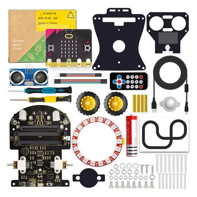 SMART MICROBIT V2 Roboterauto für Micro:Bit Robot Car Kit Grsches ...