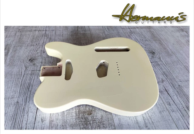 TELE AULNE BODY / Tele Alder Body, Finition High Gloss Vintage Blanc ...