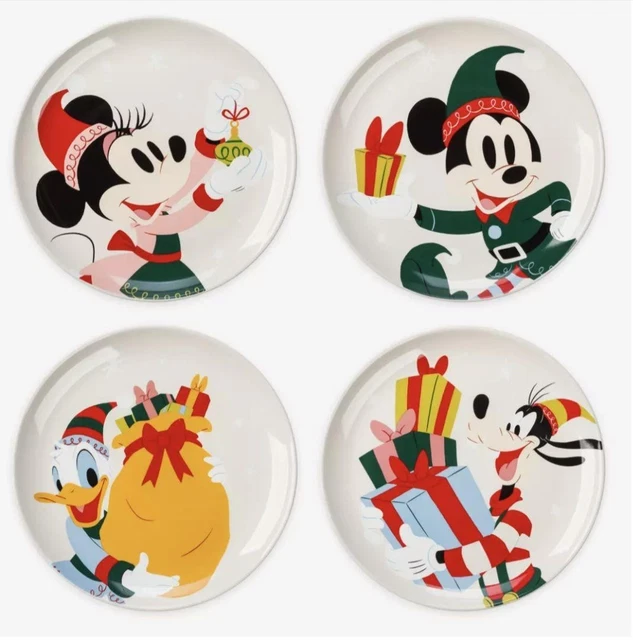 DISNEY STORE US Exclusive Mickey Mouse Holiday Plate Set with Table ...