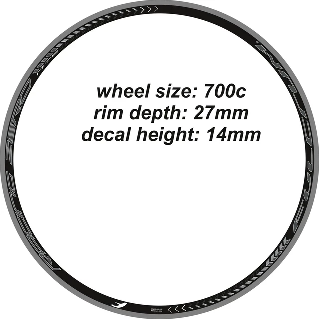 FULCRUM RACING NITE ZERO 27mm RIM DECAL SETS for two wheels selectable ...