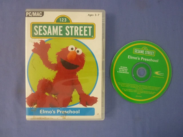 123 SESAME STREET Elmo's Preschool Ages 3-7 PC/MAC CD-Rom $9.95 ...