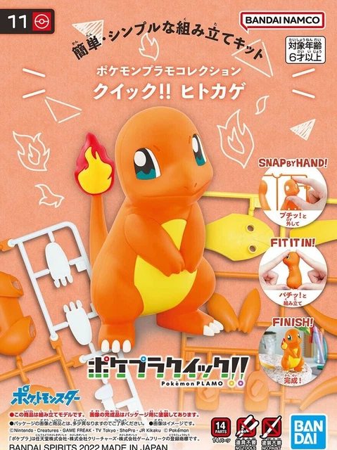POKEMON PLAMO PLASTIQUE Easy Model Kit Collection Rapide 11 Charmander ...