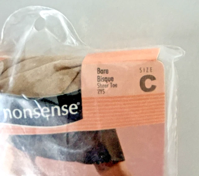 NO NONSENSE SMART Support Control Top Pantyhose Size C Bare Bisque ...