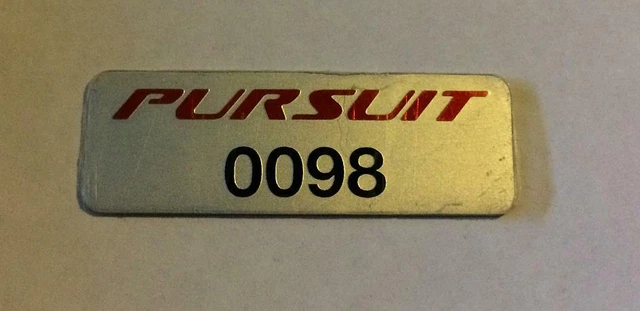 GENUINE FORD BA BF Build Number Badge FPV Pursuit 0098 $100.00 ...