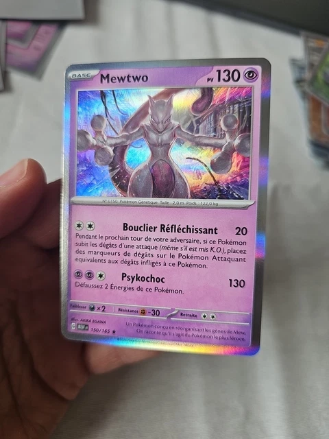 CARTE POKEMON MEWTWO 150/165 HOLO EV3.5 Ecarlate et Violet MEW 151 FR ...