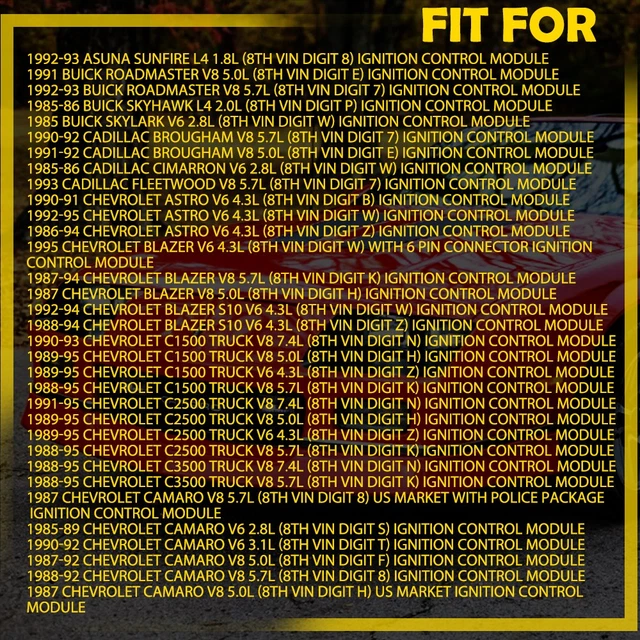 LX340 IGNITION ICM Module Control For Chevrolet GMC C/K 1500 3500 2500 ...
