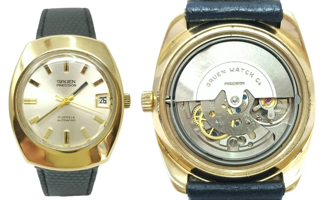 OROLOGIO GRUEN PRECISION autowind swiss watch vintage clock automatic ...