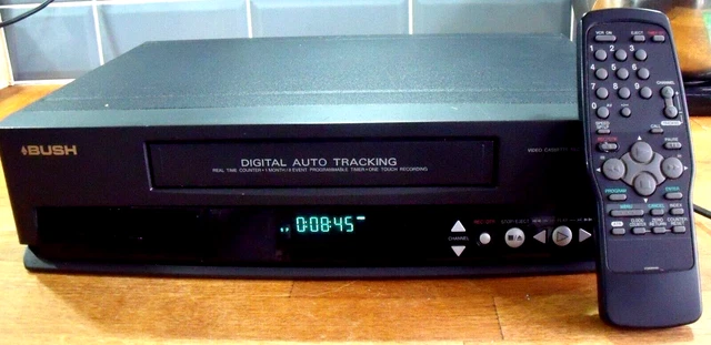 BUSH VCR803XSL DIGITAL HQ VHS Video Cassette Recorder With Remote ...