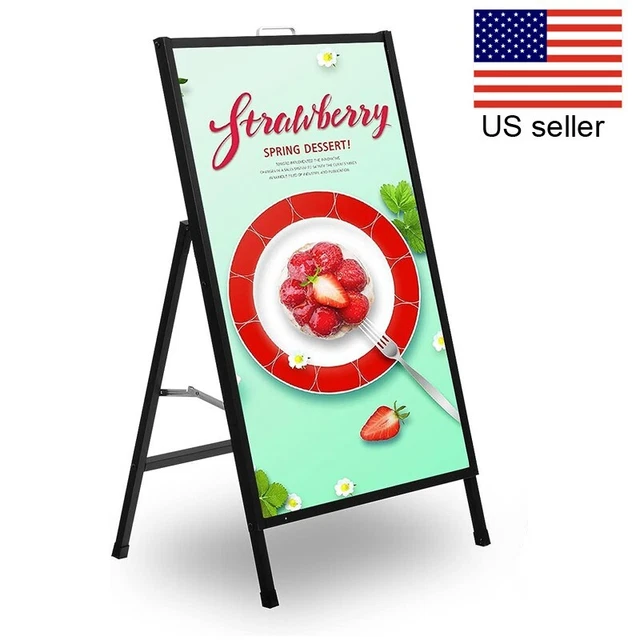 A FRAME SIGN Heavy-Duty 24x36 Inch Sandwich Board Sidewalk Sign Poster ...