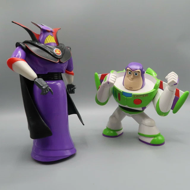 DISNEY PIXAR EMPEROR Zurg 9" & Buzz Lightyear 6" Toy Story Action ...