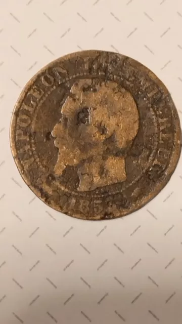 FRANCE. NAPOLEON III. Cinq. 5 Centimes 1853.A. Paris. N5 EUR 1,20 ...