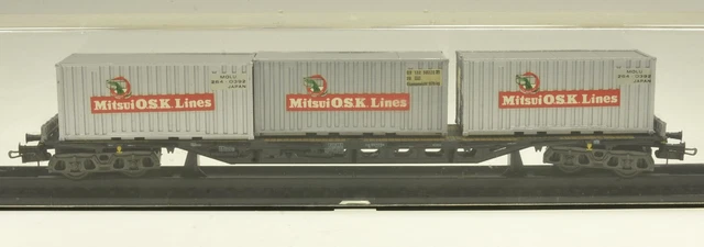 (HH) RÖWA H0 2404 Containertragwagen mit Containern Mitsui O.S.K. Lines ...