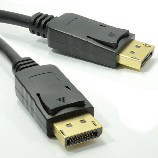 1.5M DISPLAYPORT CABLE Plug to Plug Lead Display Port HD AWM 30V £4.99 ...